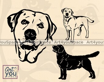 Dog SVG Black Lab SVG Labrador Retriever Cut File for Cricut - Etsy UK