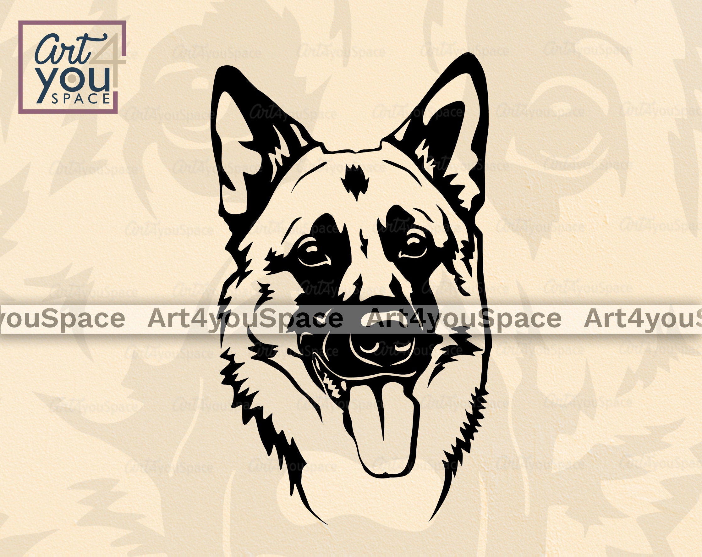 Duitse Herder Svg Hond Svg Bestanden Voor Cricut GSD Clipart - Etsy België