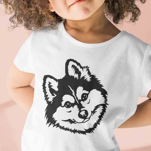 Pomsky Svg, Dog SVG File for Cricut, Cute Pet Face Clipart, Download ...