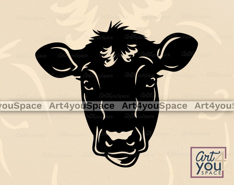 Cow Head Svg Cricut Heifer Clipart Farm Animal Png Angus - Etsy