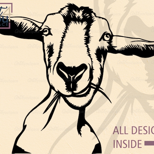 Goat Svg Files Goat Farm Animal Svg Goat Head Svg Cricut - Etsy