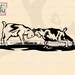 Butting Goats Svg File for Cricut, Farm Animal Clipart, Farmhouse Sign ...