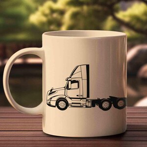 Volvo Day Cab Truck SVG Files Cricut, Tractor Semi Trailer Clipart, Car ...