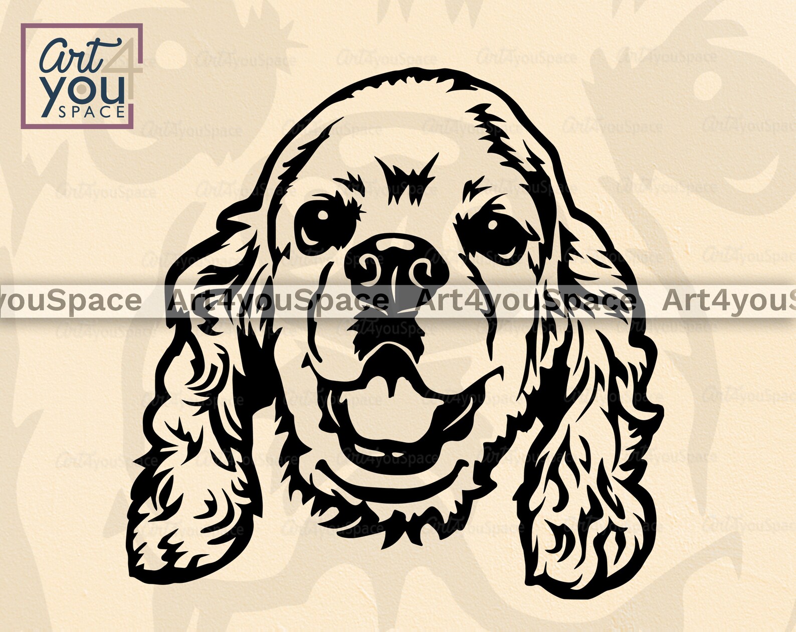 American Cocker Spaniel Svg Dog Svg Files For Cricut Pet | Etsy