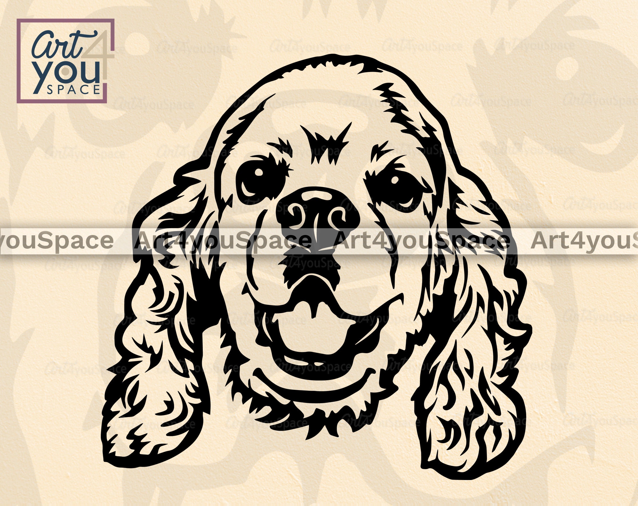 American Cocker Spaniel Svg Dog Svg Files For Cricut Pet | Etsy