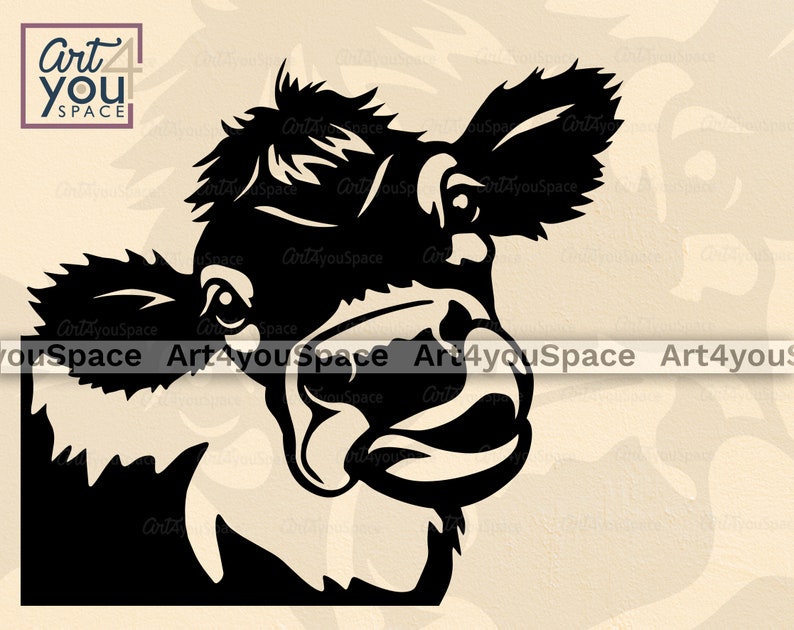 Cow Head Svg Cricut Heifer Clipart Farm Animal Png Calf - Etsy Sweden