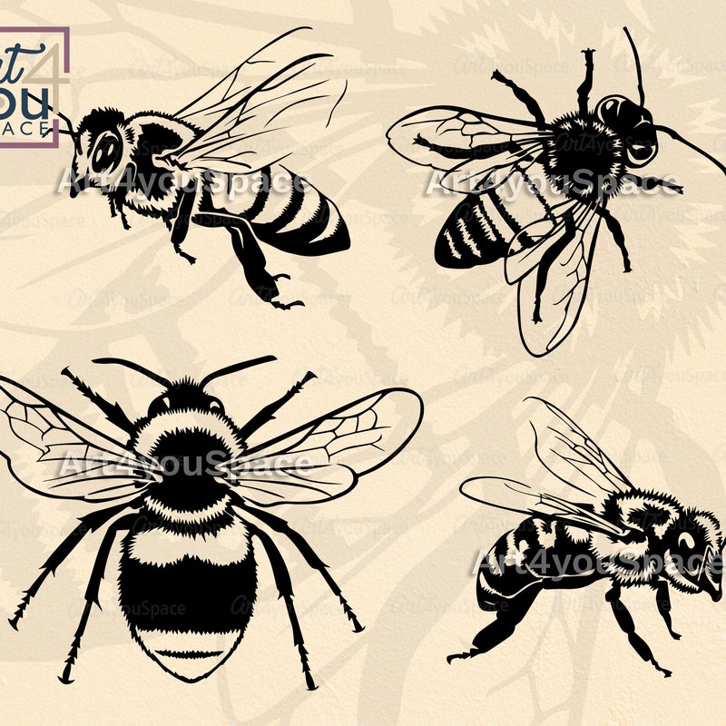 Flying Bee Svg - Etsy