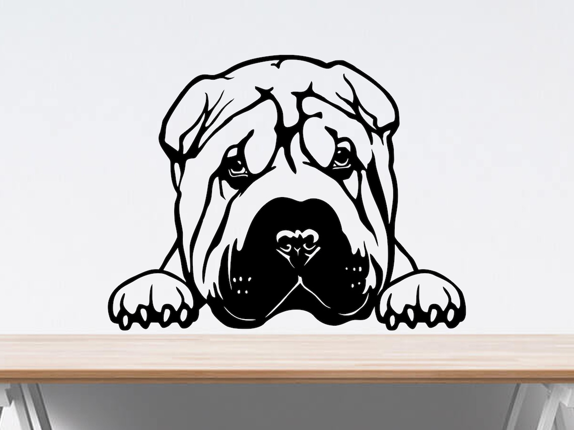 Shar Pei Svg Dog Svg Files for Cricut Face Head Clipart - Etsy