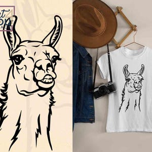 Llama SVG, Farm Logo Design, Funny Peeking Animal Vector, Zoo Png ...
