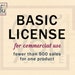 Basic COMMERCIAL LICENSE for One Digital Design for One Person | Etsy
