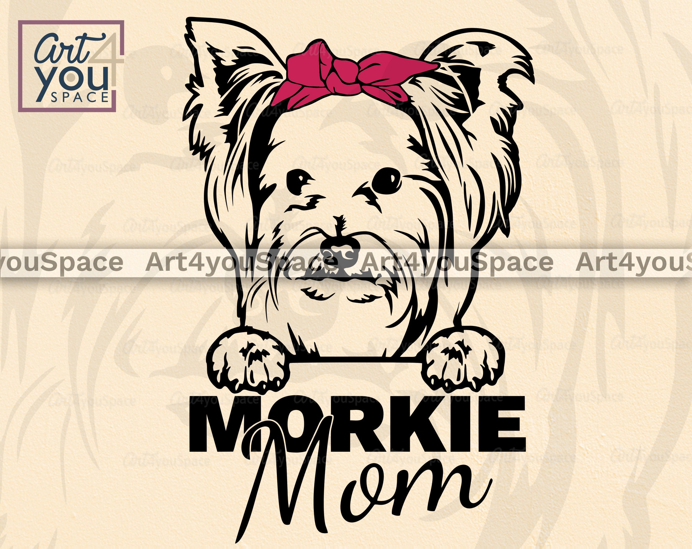 Morkie SVG Cricut, Morkie Mom Clipart Dog Vector, Download Printable ...