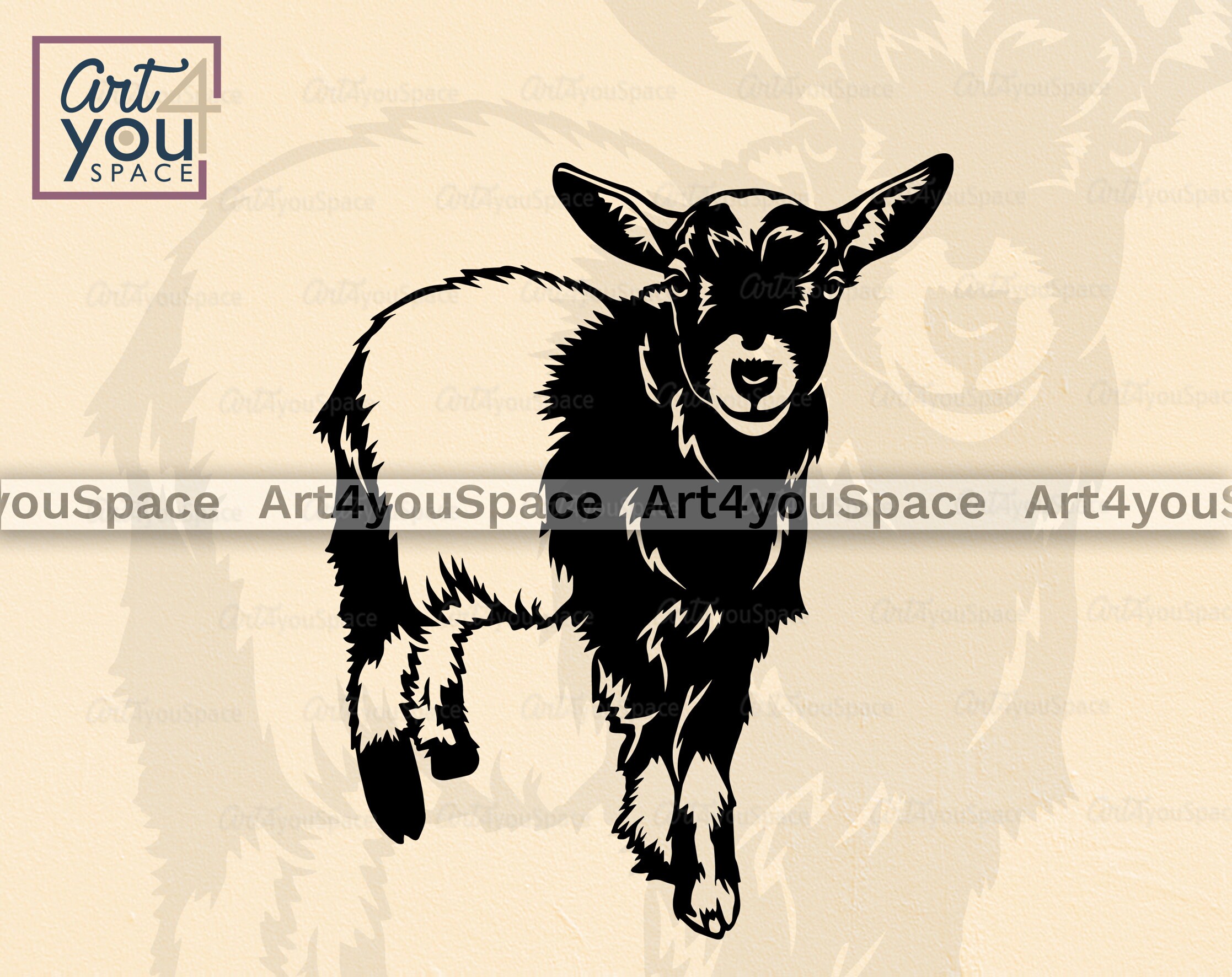Goat svg file for Cricut cute farm animal clipart farmhouse | Etsy