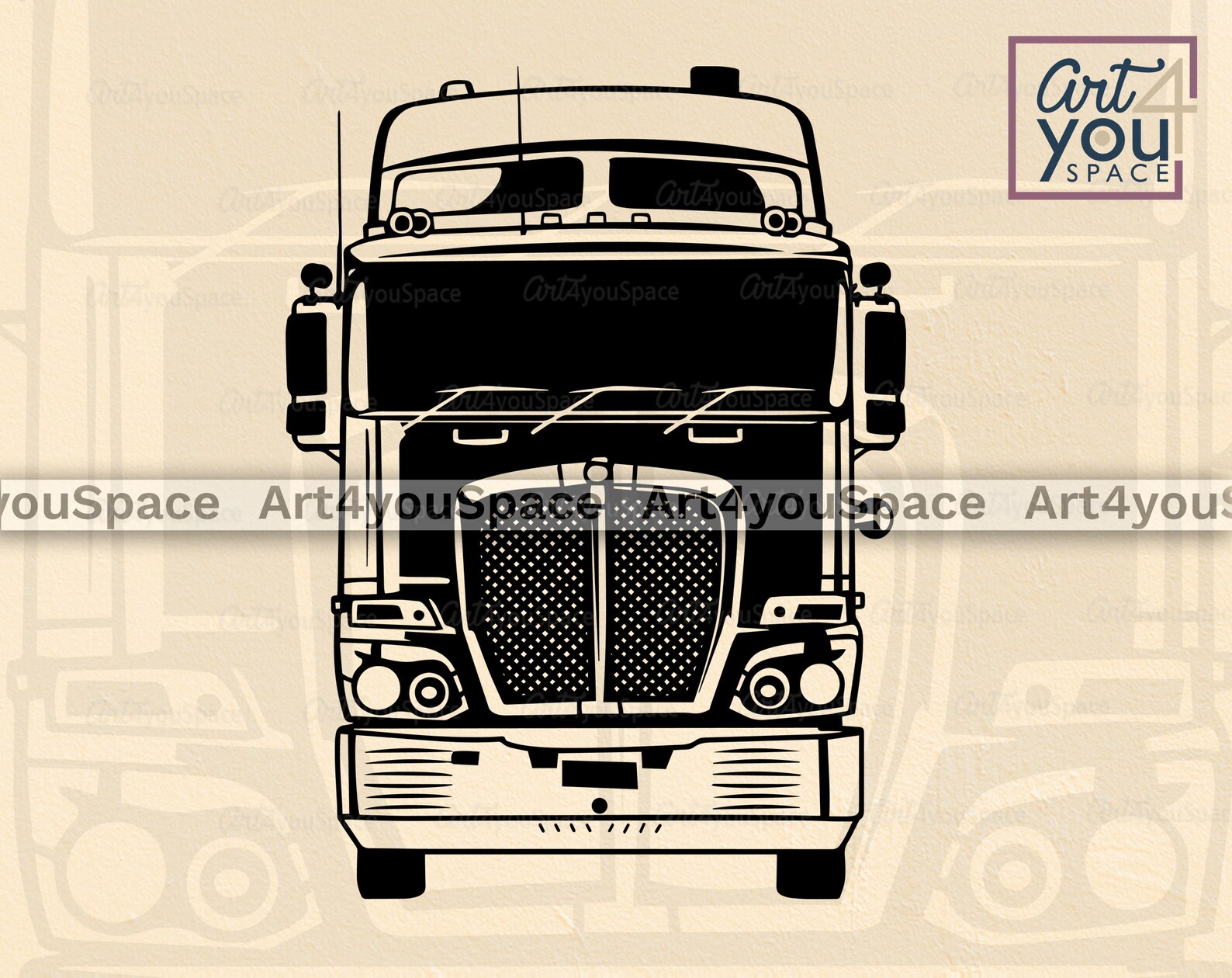 Kenworth Truck SVG Files Cricut, Front Tractor Trailer Clipart, Car ...