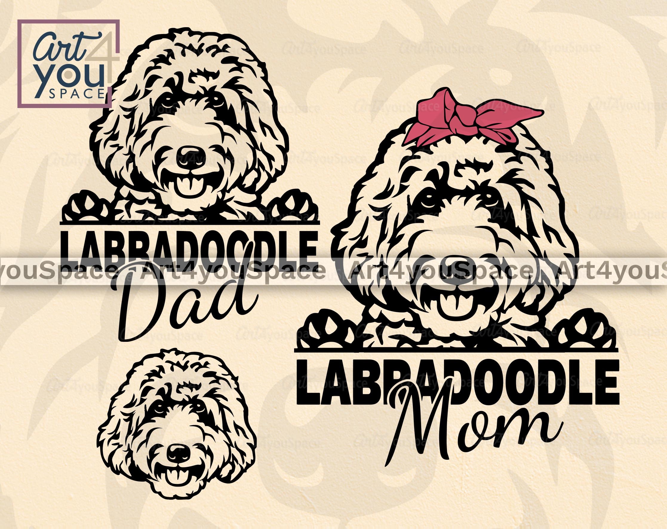 Labradoodle Svg Dog Svg Cricut Cute Pet Face Clipart Head | Etsy