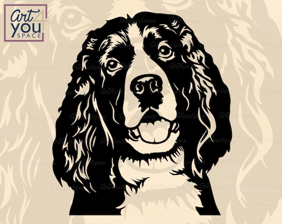 English Springer Spaniel Svg Dog Svg Cricut Cute Pet Face | Etsy