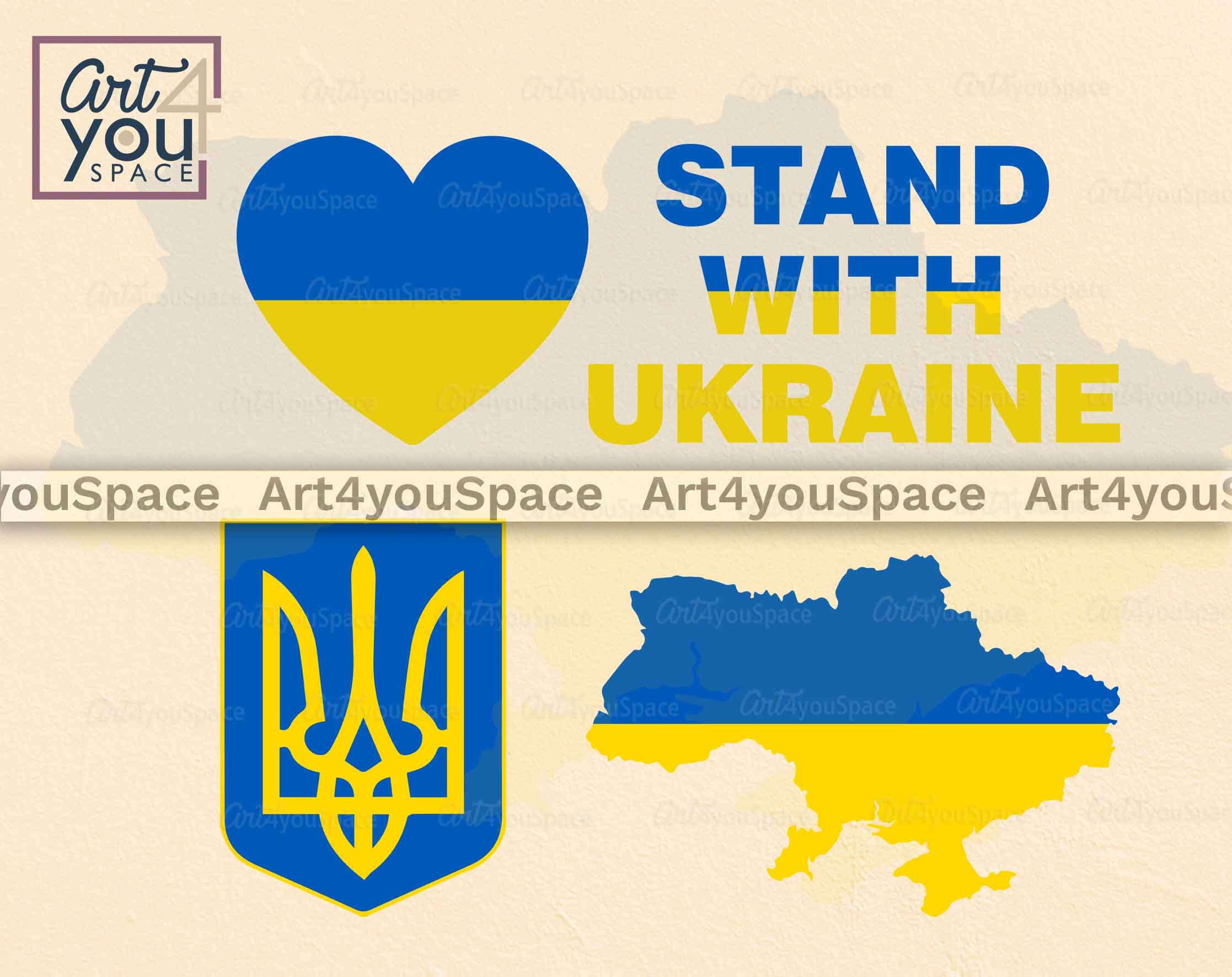 Ukraine SVG Cricut Cut files Cute svg Ukrainian Flag SVG I stand with ...