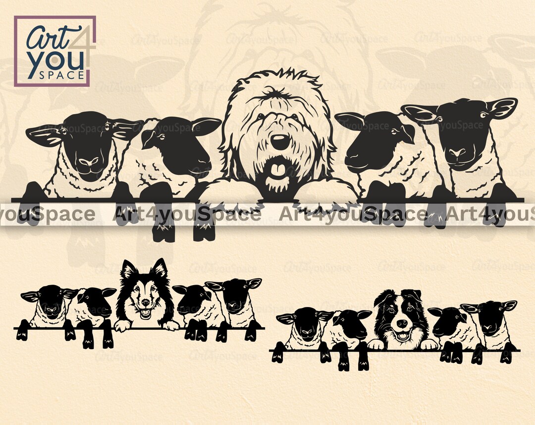 Old English Sheepdog Svg, Animal Design Png, Cute Farm Animal Tshirt ...