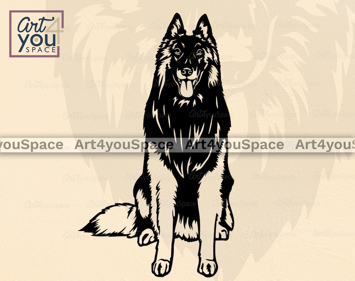 Belgian Tervuren Dog Svg Files for Cricut Vector Clipart - Etsy