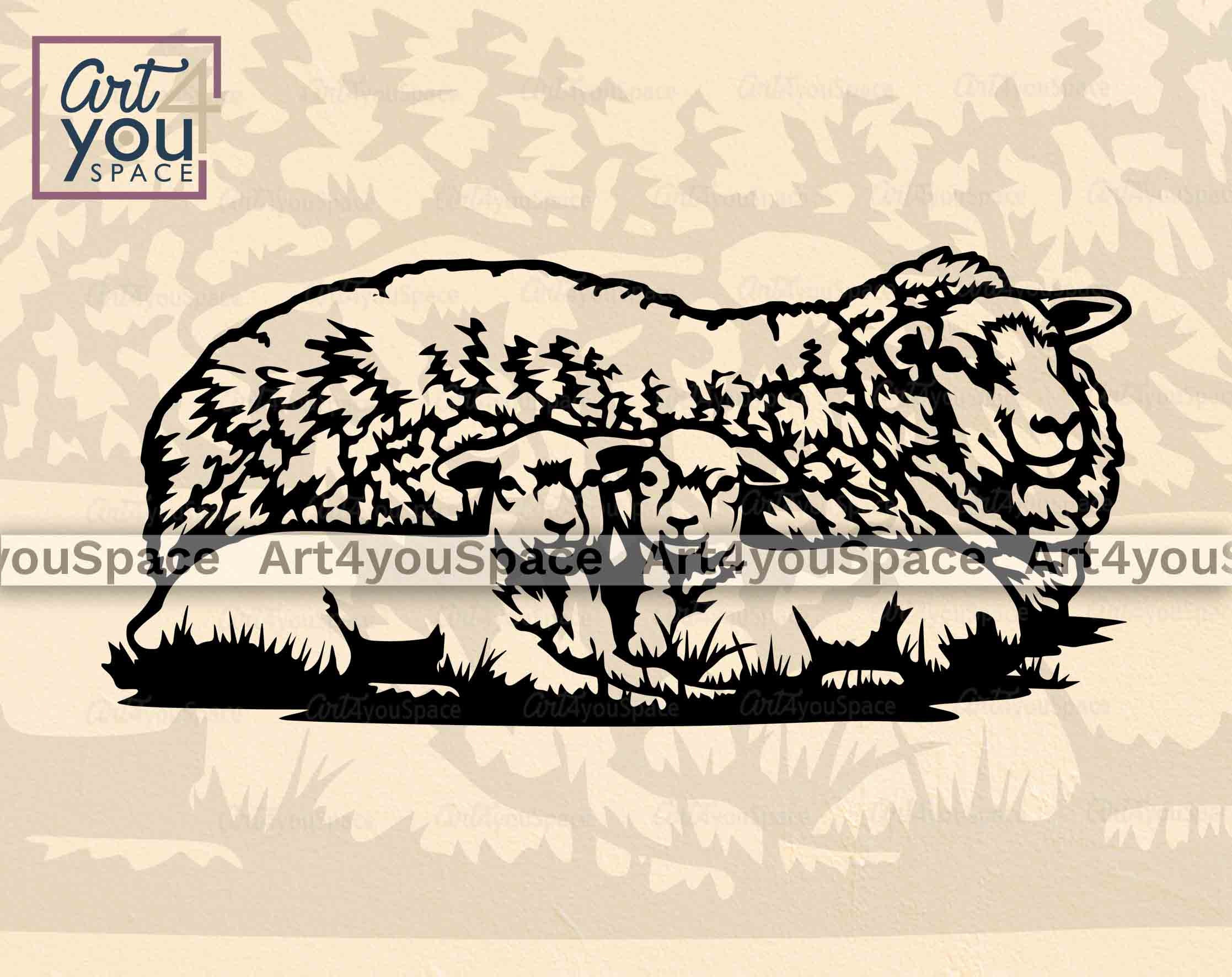 Lamb Svg Sheep Svg Cute Farm Animal Ewe Livestock Farm - Etsy Australia