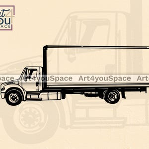 Box Truck Svg, Freightliner, Car Outline Vector, Vehicle Png, Delivery ...