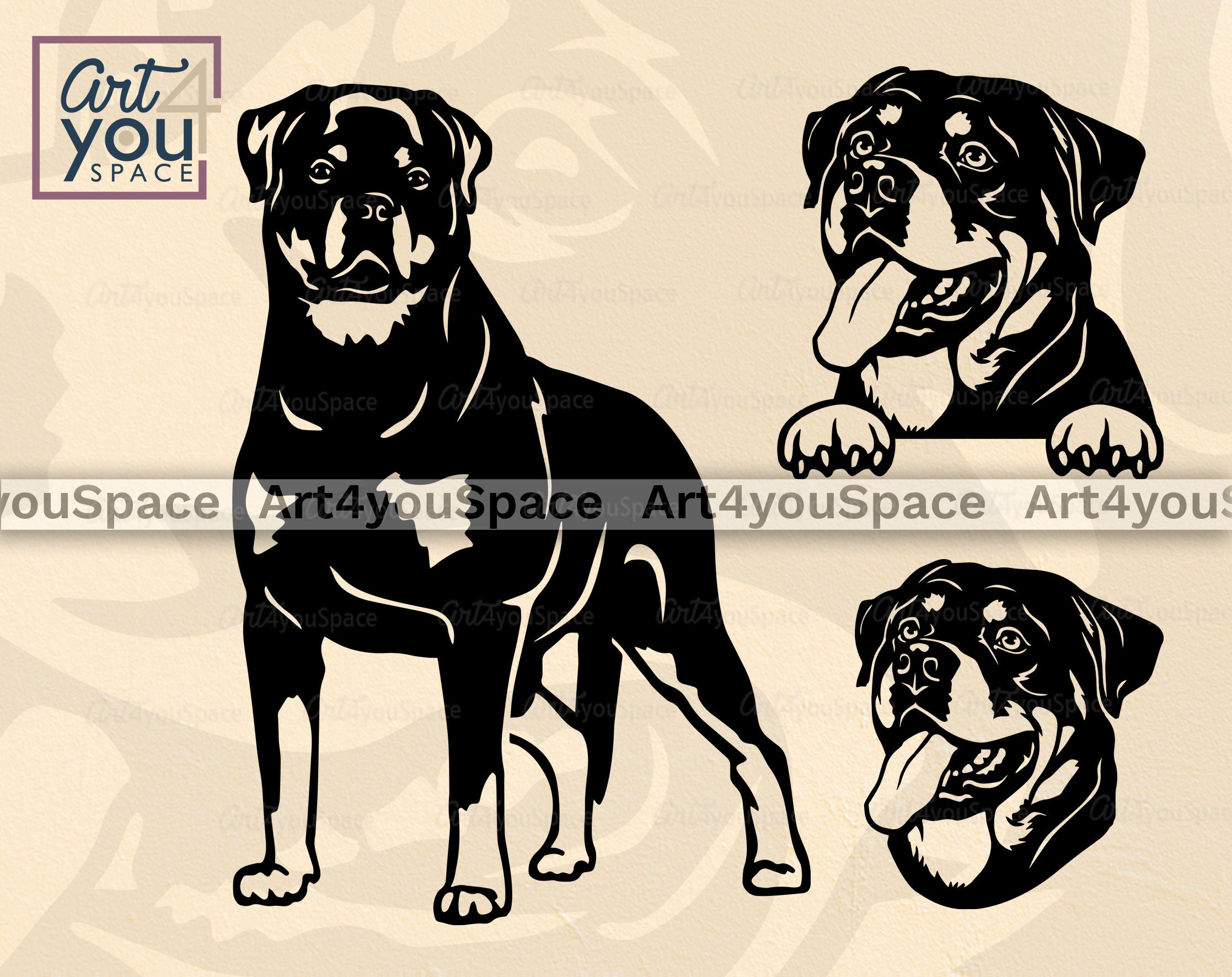 Rottweiler svg Dog svg file Cricut Rott face Clipart Rottie | Etsy