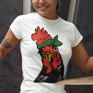 Rooster With Bandana Svg Files for Cricut, Clipart Farm Animal, Chiken ...