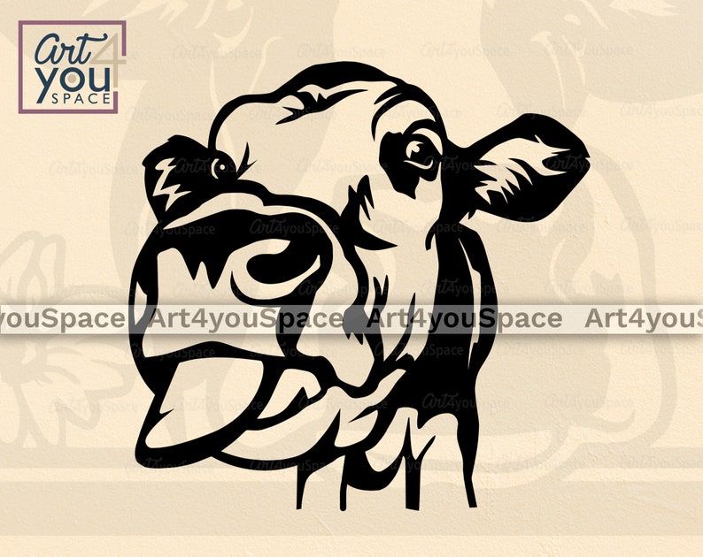 Cows Svg Cricut, Heifer Png, Funny Farm Animal Clipart Download, Face ...