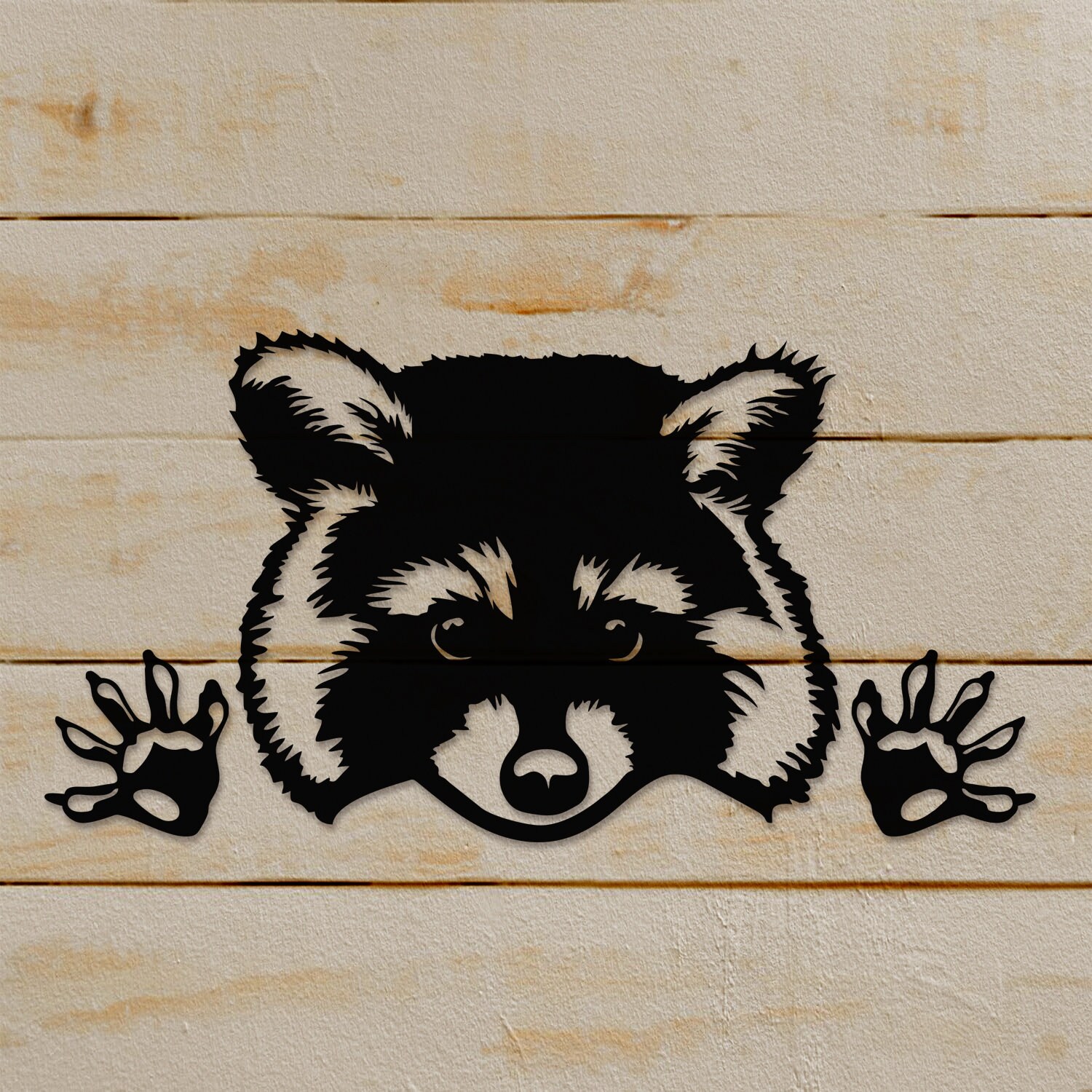 Svg Curious Raccoon Face With Paws Racoon Cute Clipart | Etsy