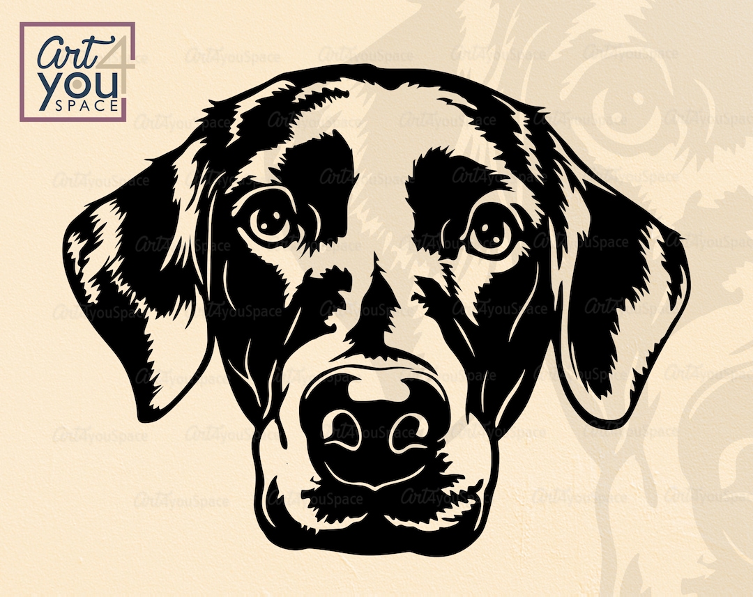 Labrador Svg, Dog Svg Cricut, Black Labrador Retriever Face Clipart ...