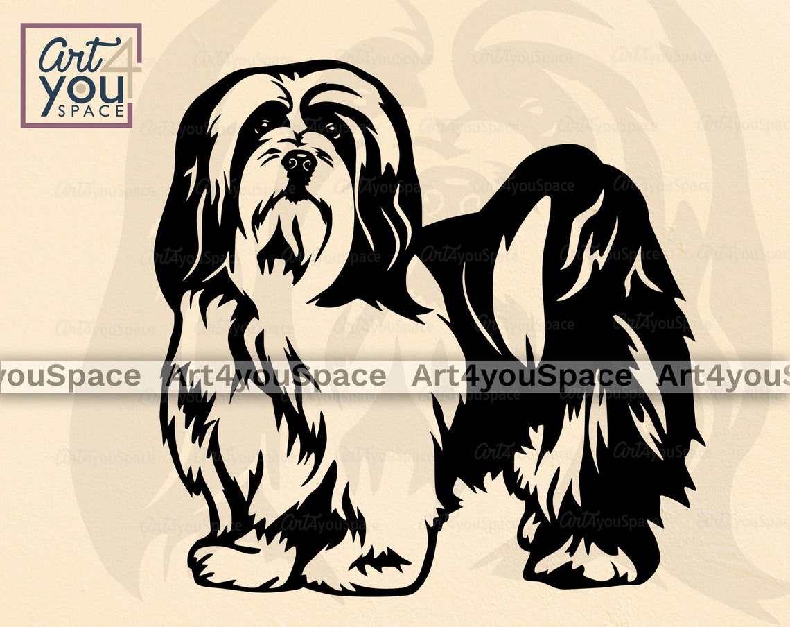 Lhasa Apso Dog Svg Files for Cricut Clipart Vector Image - Etsy