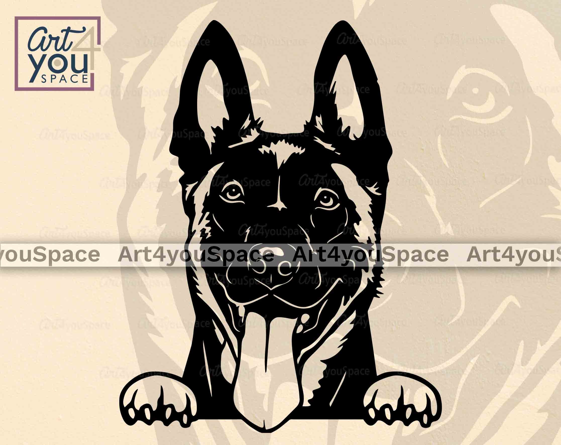 Belgian Malinois Svg Dog Svg File for Cricut Funny Face - Etsy Australia