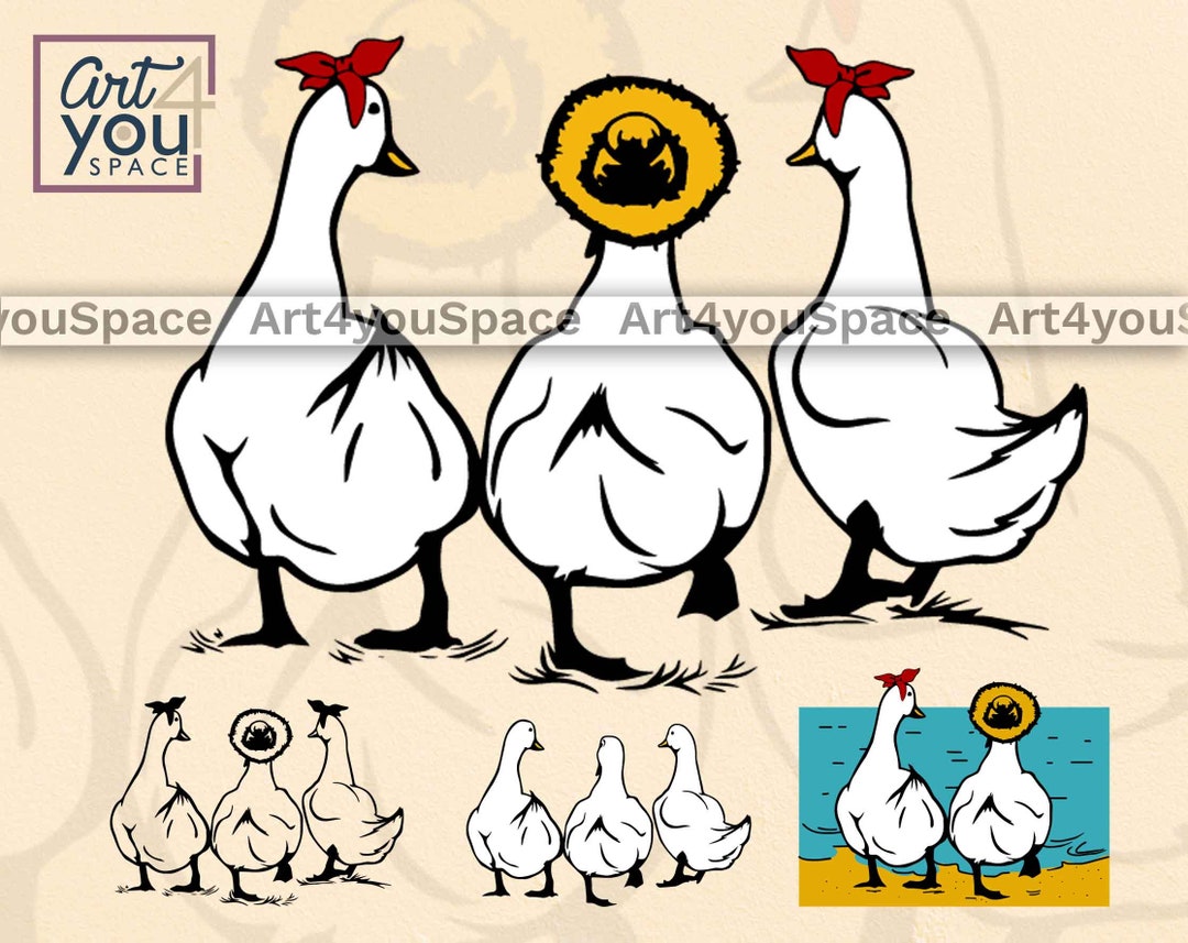 Ducks Svg, Cricut Projects, Funny Flock of Duck Png, Summer Clipart ...