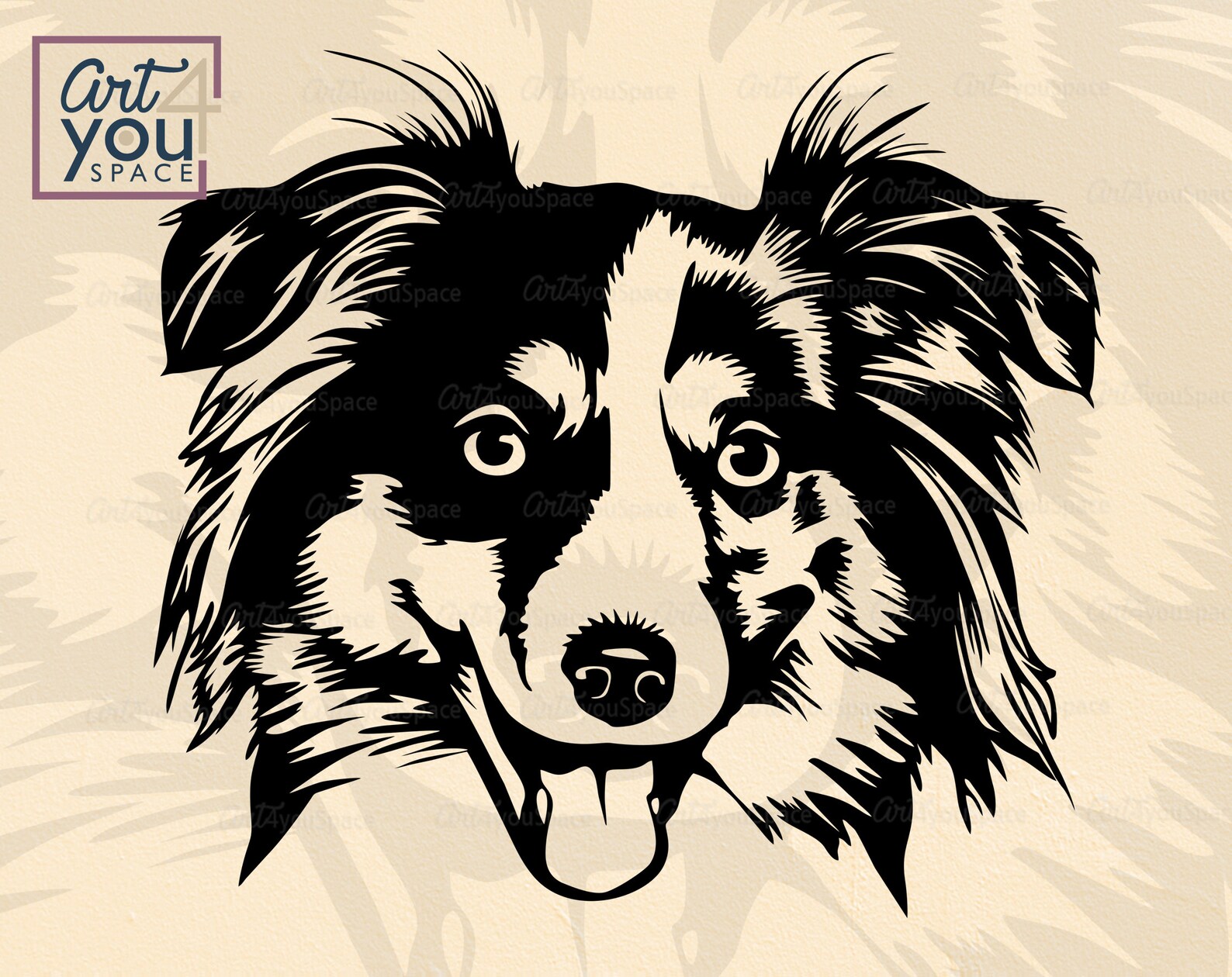 Australian Shepherd Svg, Dog Svg Files for Cricut, Mini Aussie Face ...