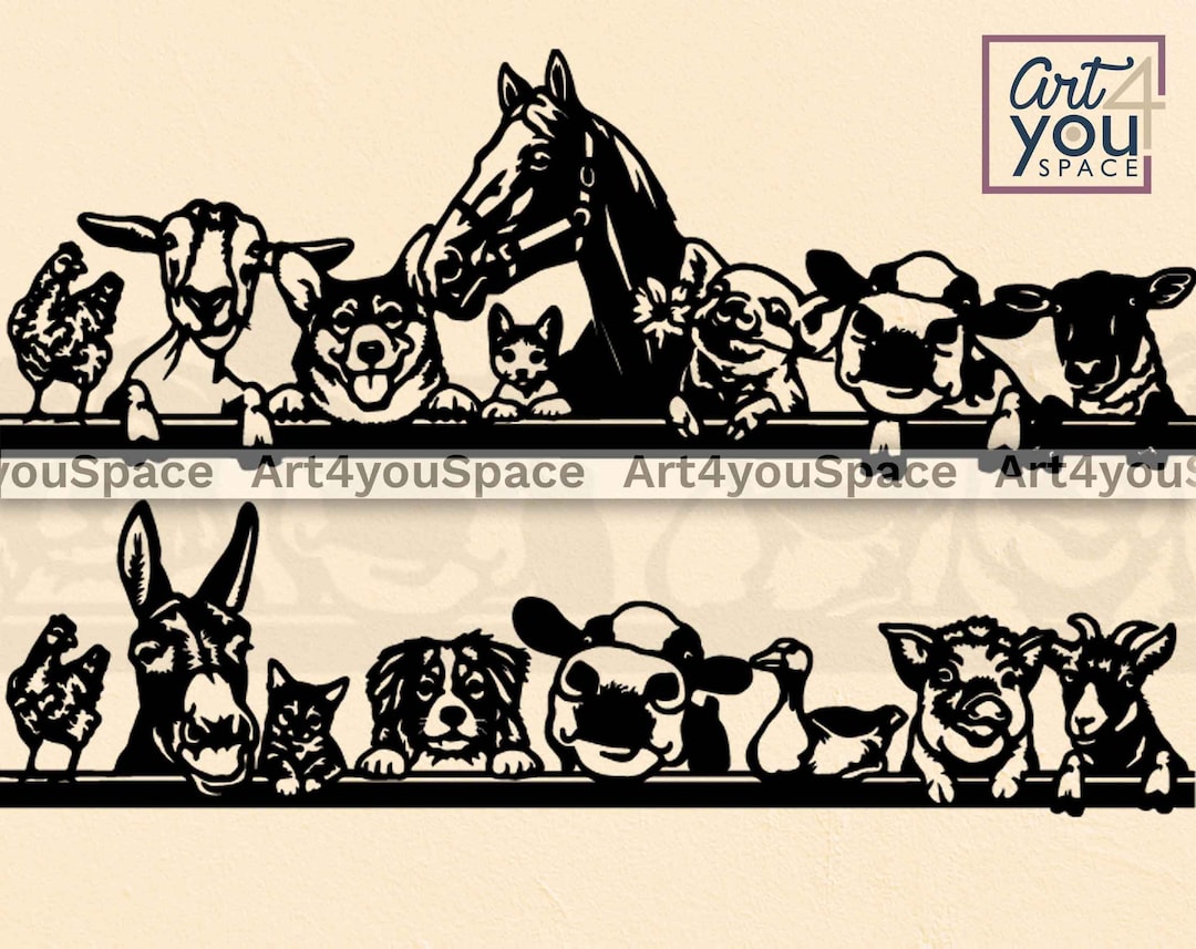 Livestock Svg, Dxf Files for Laser, Farm Svg Laser Cut Vector, Cnc ...