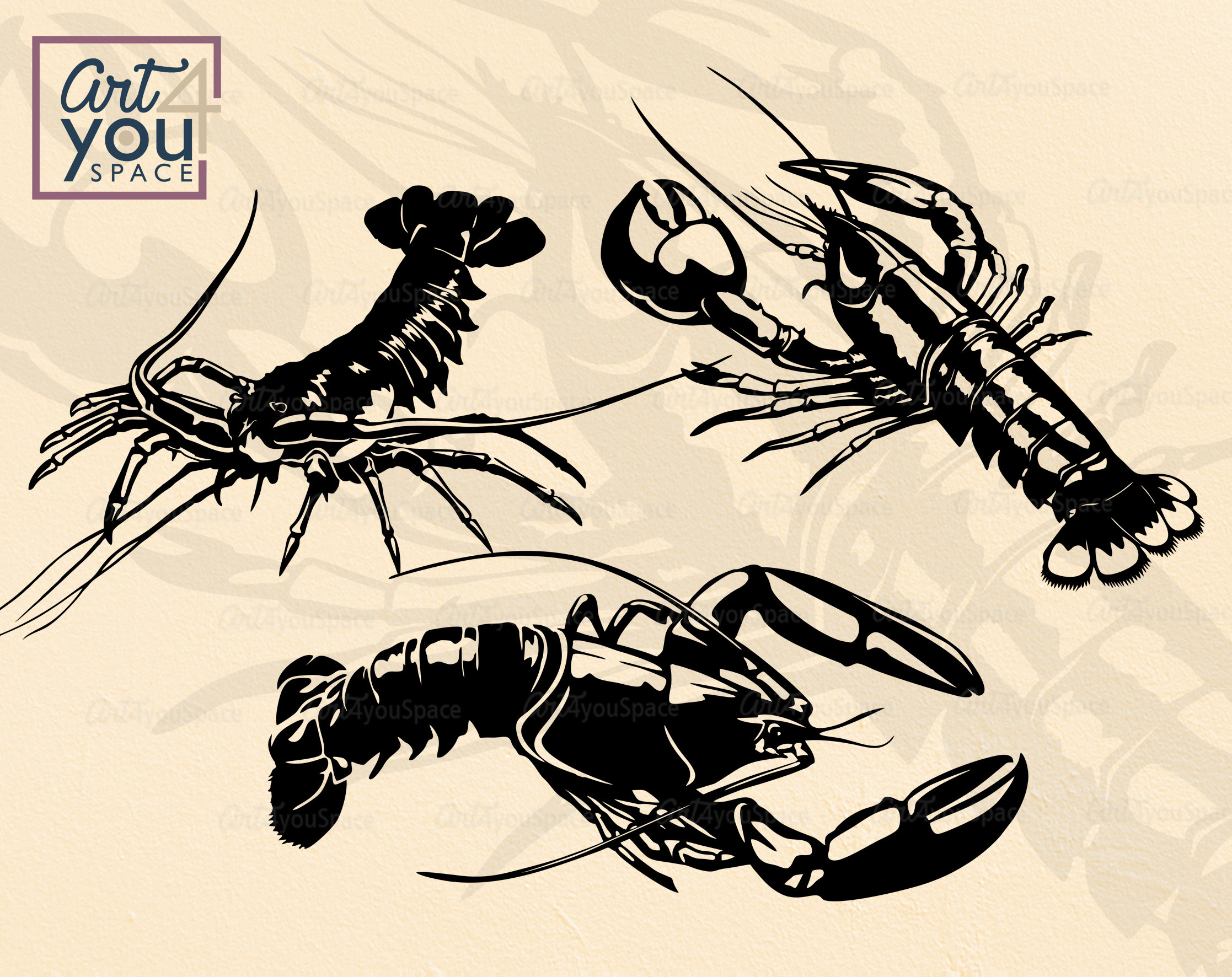 Hummer SVG Dateien für Cricut Seafood Clipart Crayfich - Etsy.de