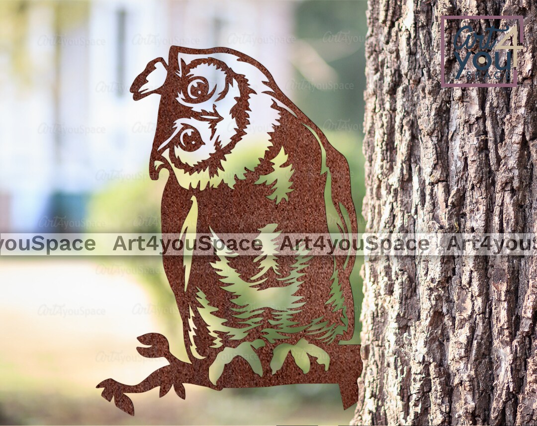 Owl SVG File for Cricut, Bird Dxf, Laser Cut Vector, Woodland Clipart ...