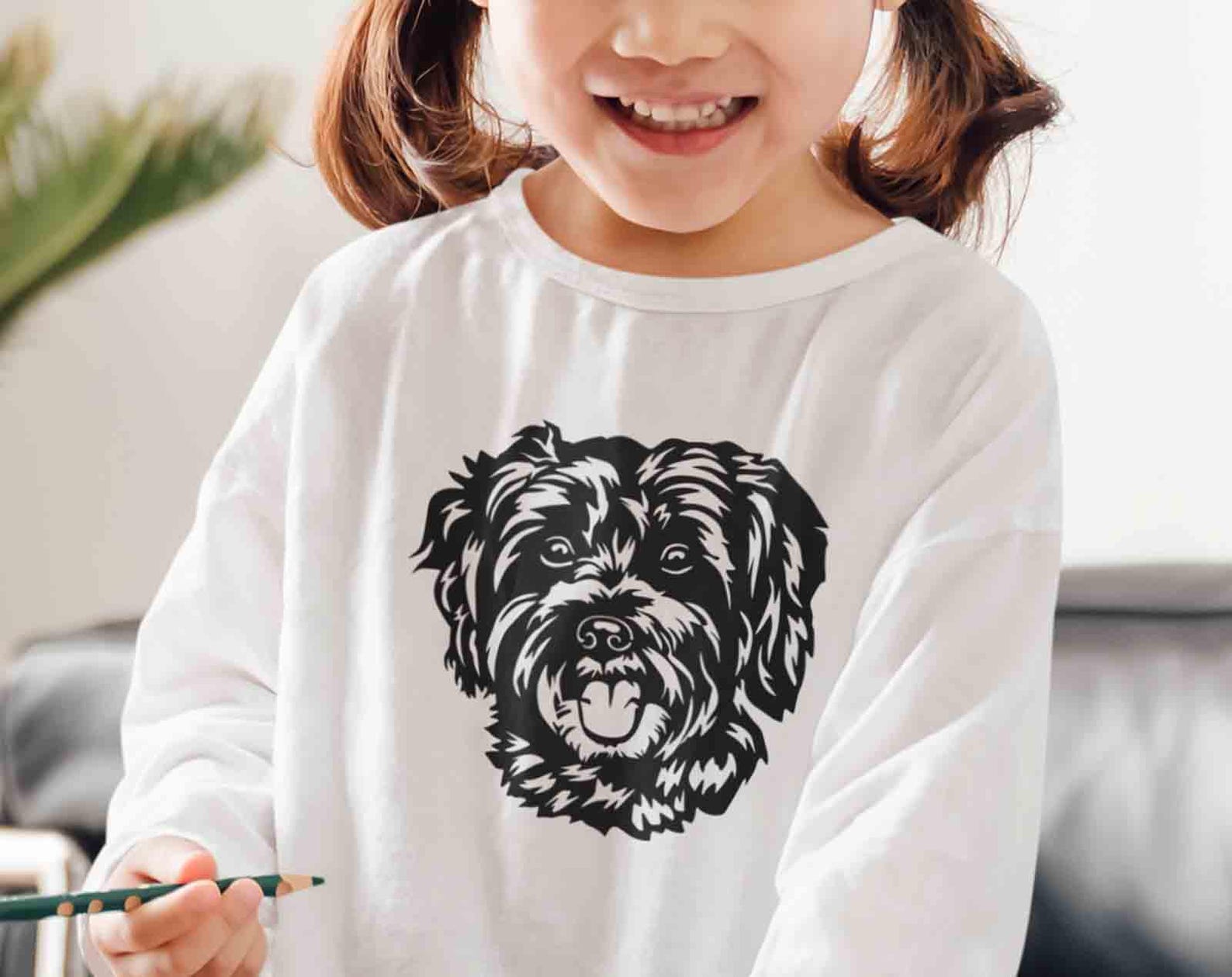 Schnoodle Dog Svg Files for Cricut Project, Vector Image, Peeking Pet ...