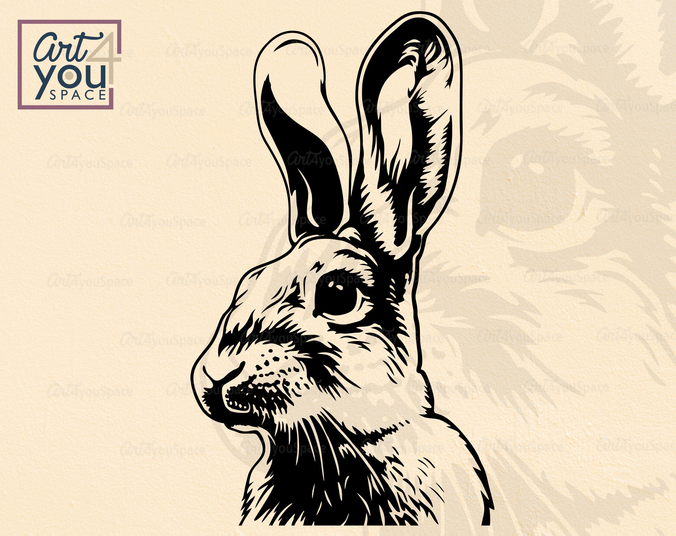 Hase SVG Hase Monogramm Osterei Jäger SVG Dateien für | Etsy