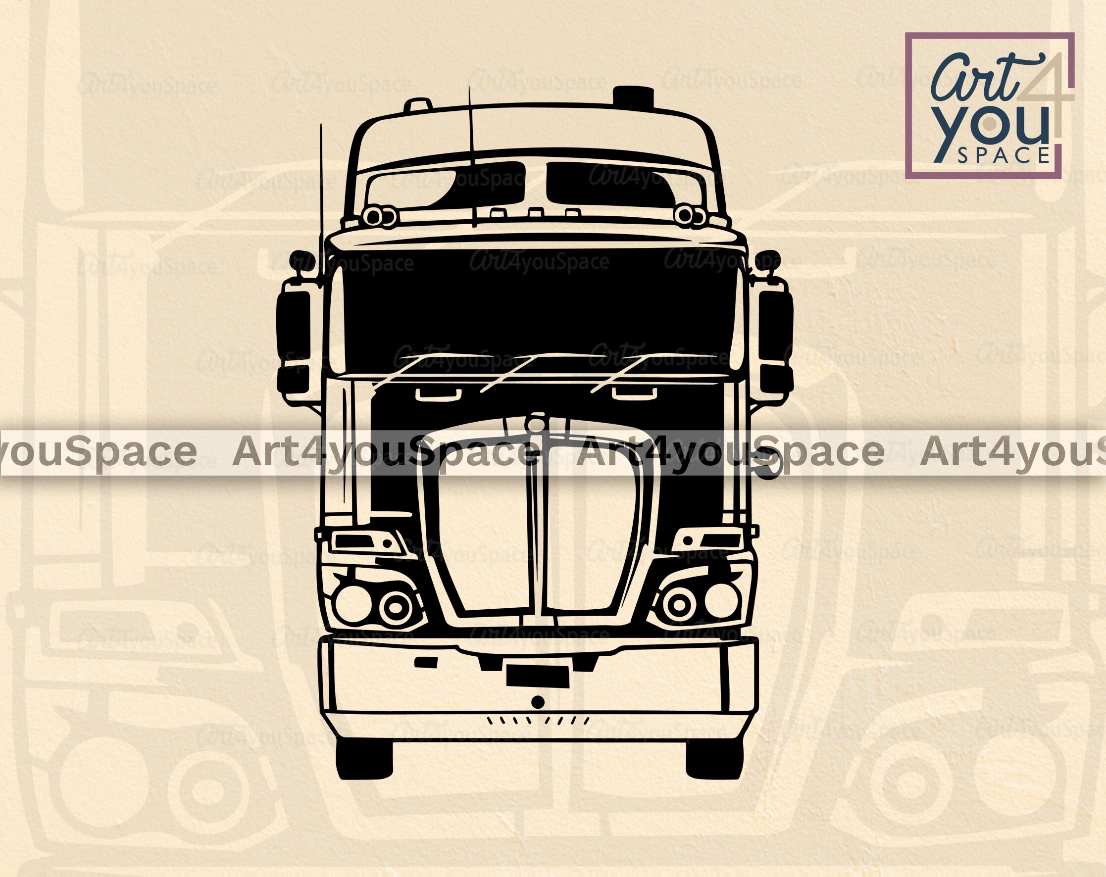 Kenworth Truck SVG Files Cricut Front Tractor Trailer - Etsy Australia