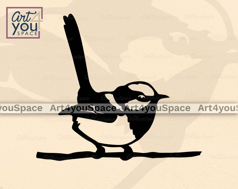 Blue Wren Svg Files for Cricut Australian Bird on Branch - Etsy Australia