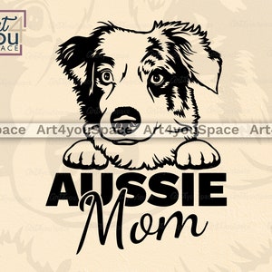 Miniature Australian Shepherd SVG PNG DXF, Dog Cricut Project, Mini ...