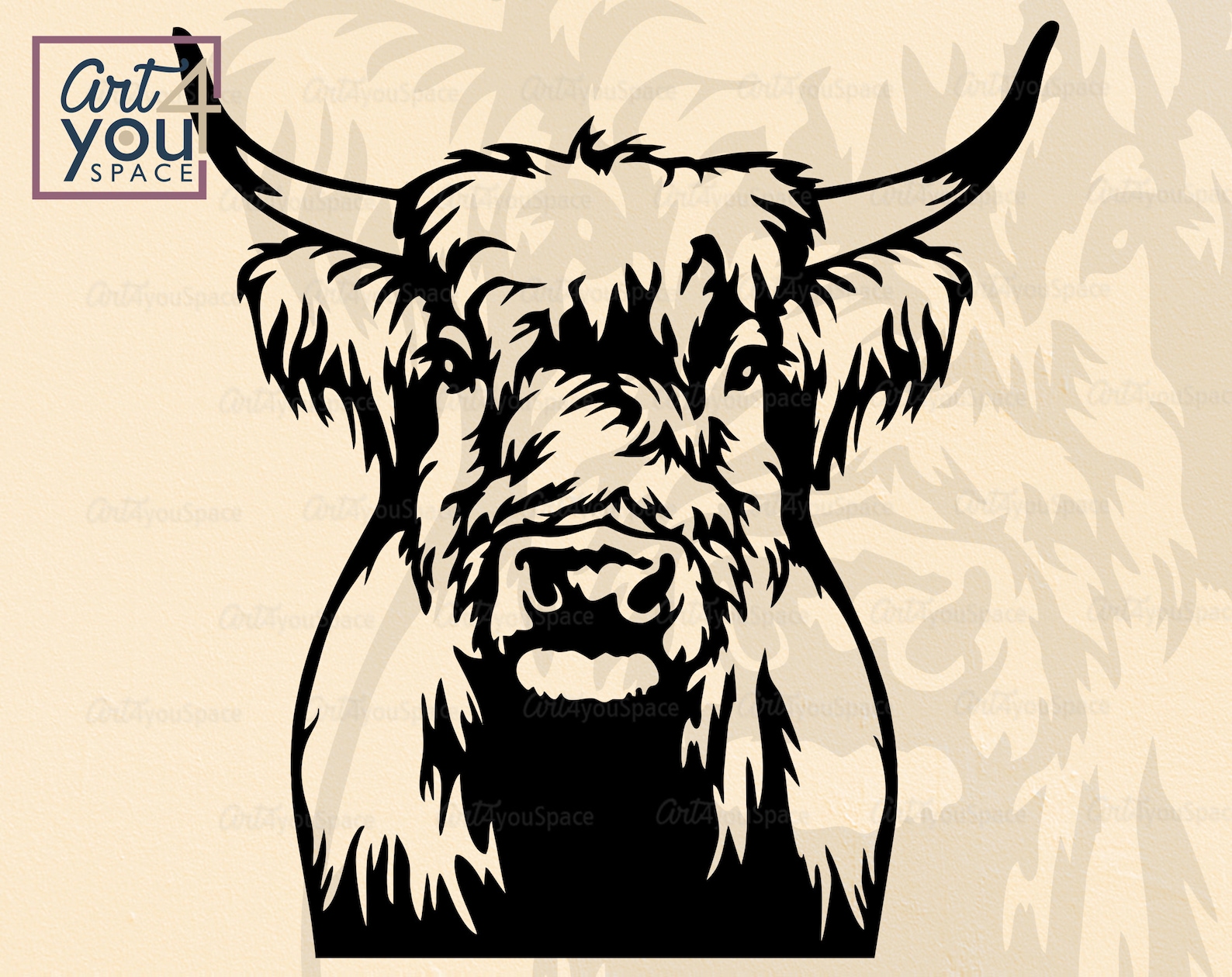 Highland Cow SVG Heifer Buffalo Scottish Cow Cattle - Etsy UK