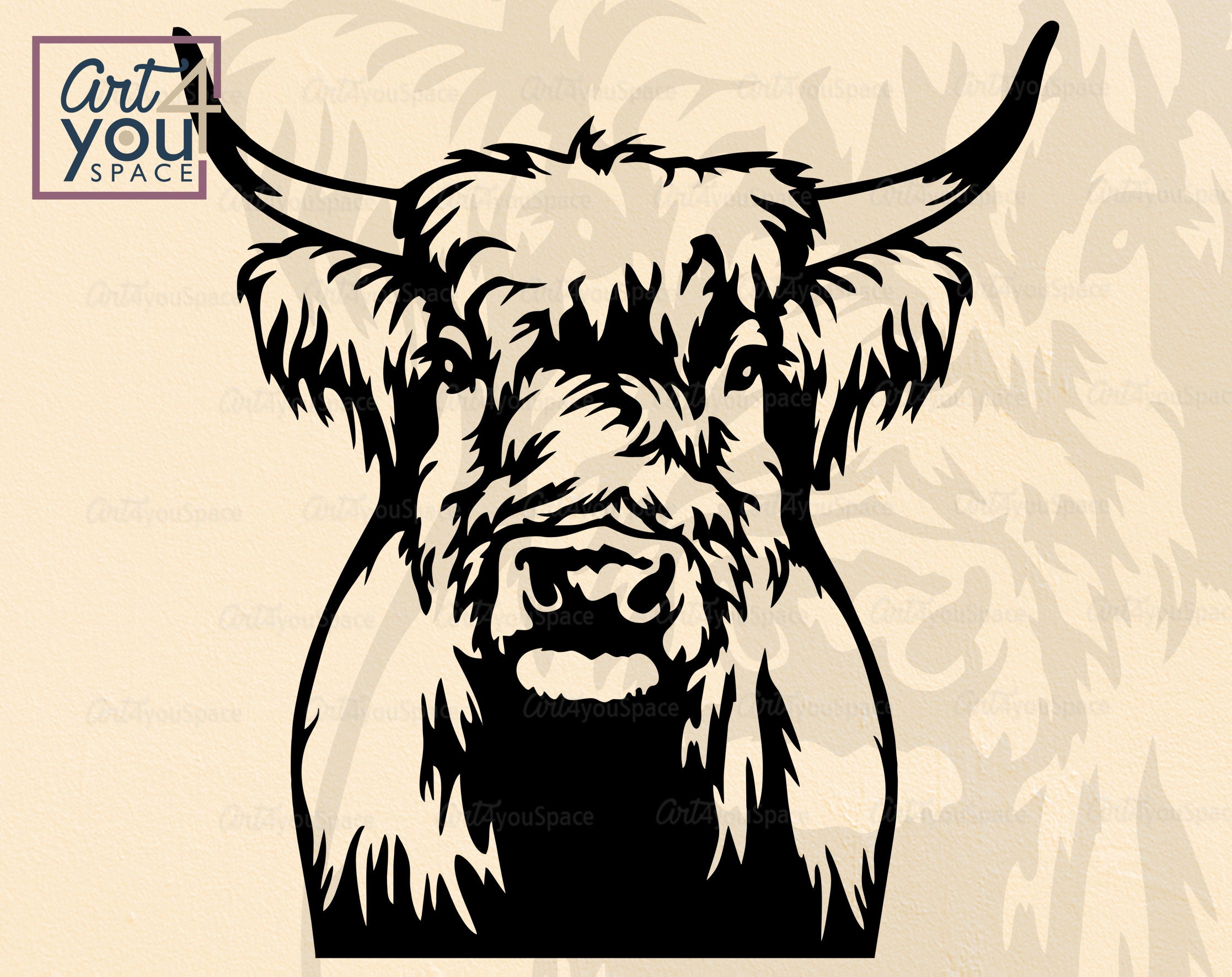 Highland Cow SVG, Heifer, Buffalo, Scottish Cow, Cattle, Livectock ...