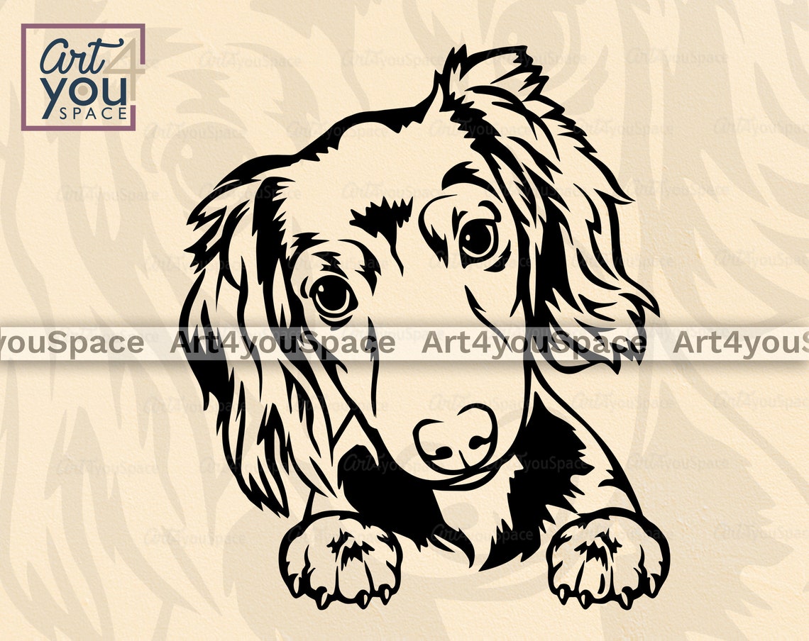 Miniature Dachshund Svg Dog Svg Cricut Doxie Mom Peeking | Etsy Canada