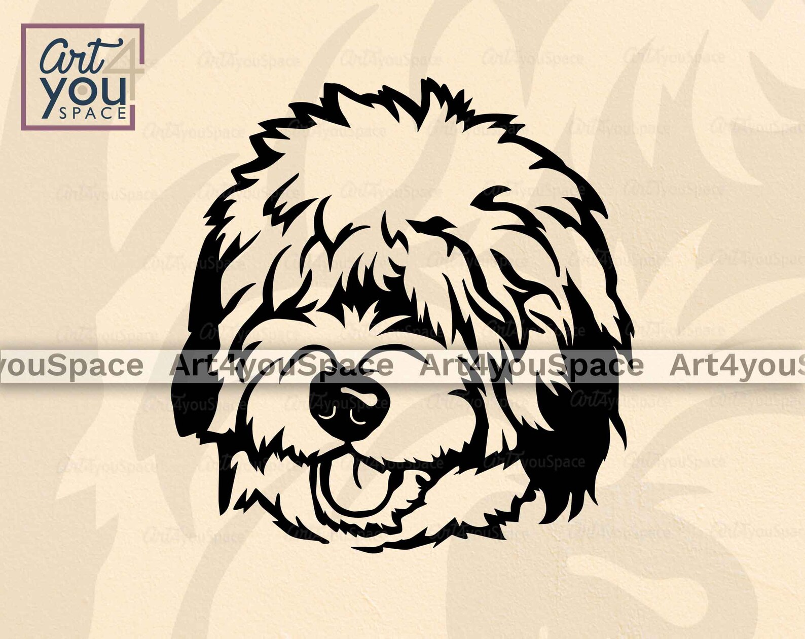 Old English Sheepdog Dog SVG File Cricut Download Dog Face | Etsy