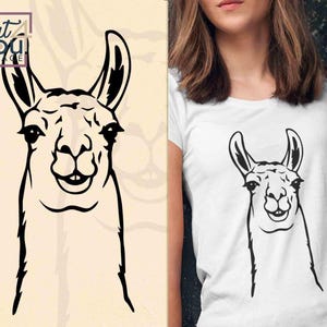 Llama SVG, Farm Logo Design, Funny Peeking Animal Vector, Zoo Png ...