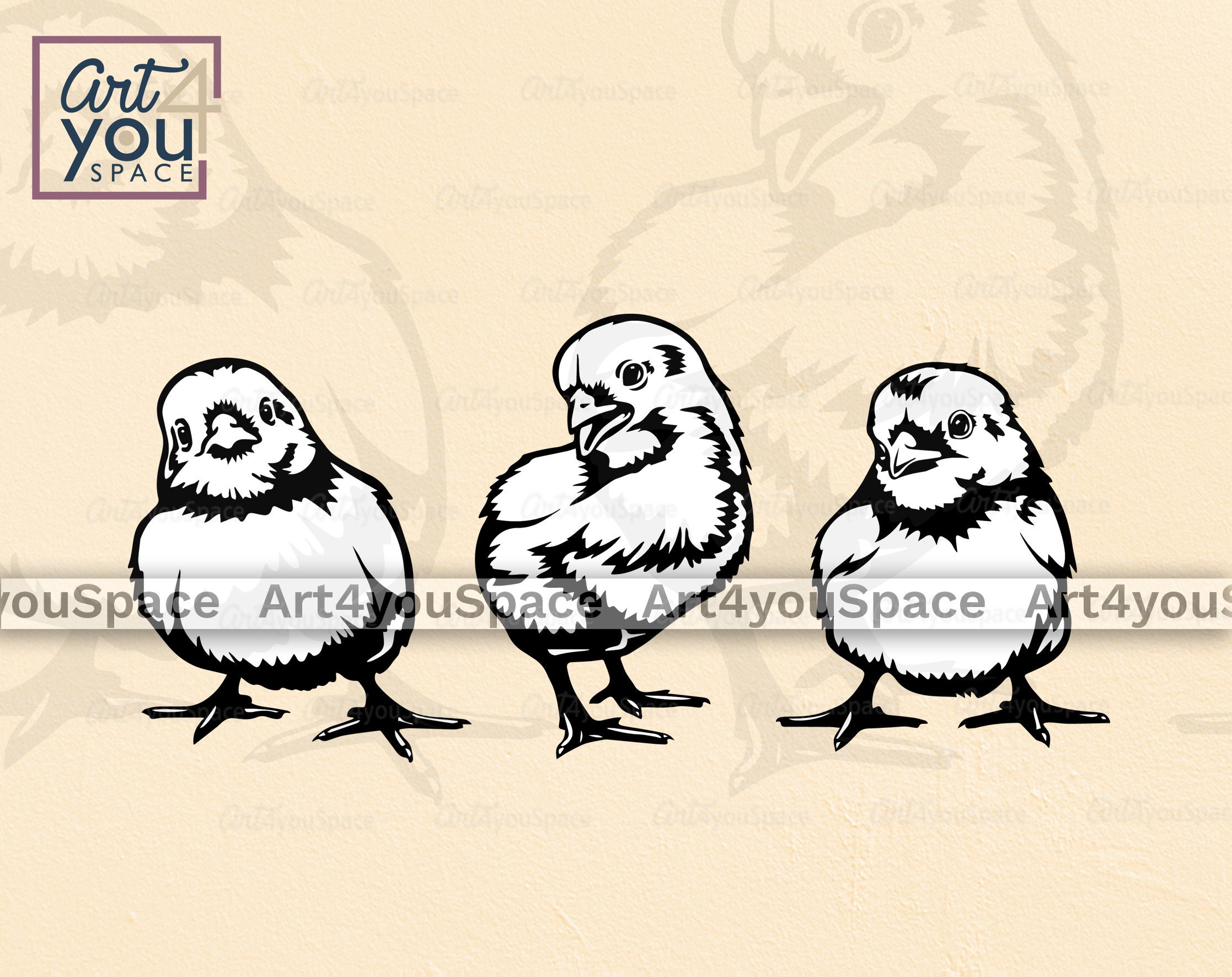 Chick svg files for Cricut Chicken vector cute farm animals | Etsy