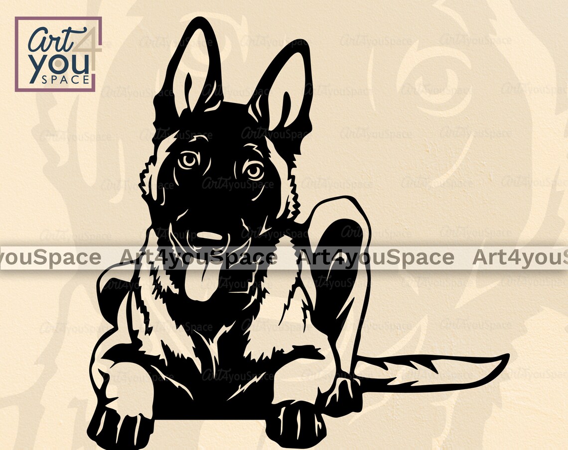 Belgian Malinois Svg, Dog Svg File for Cricut, Funny Face, Breed Vector ...