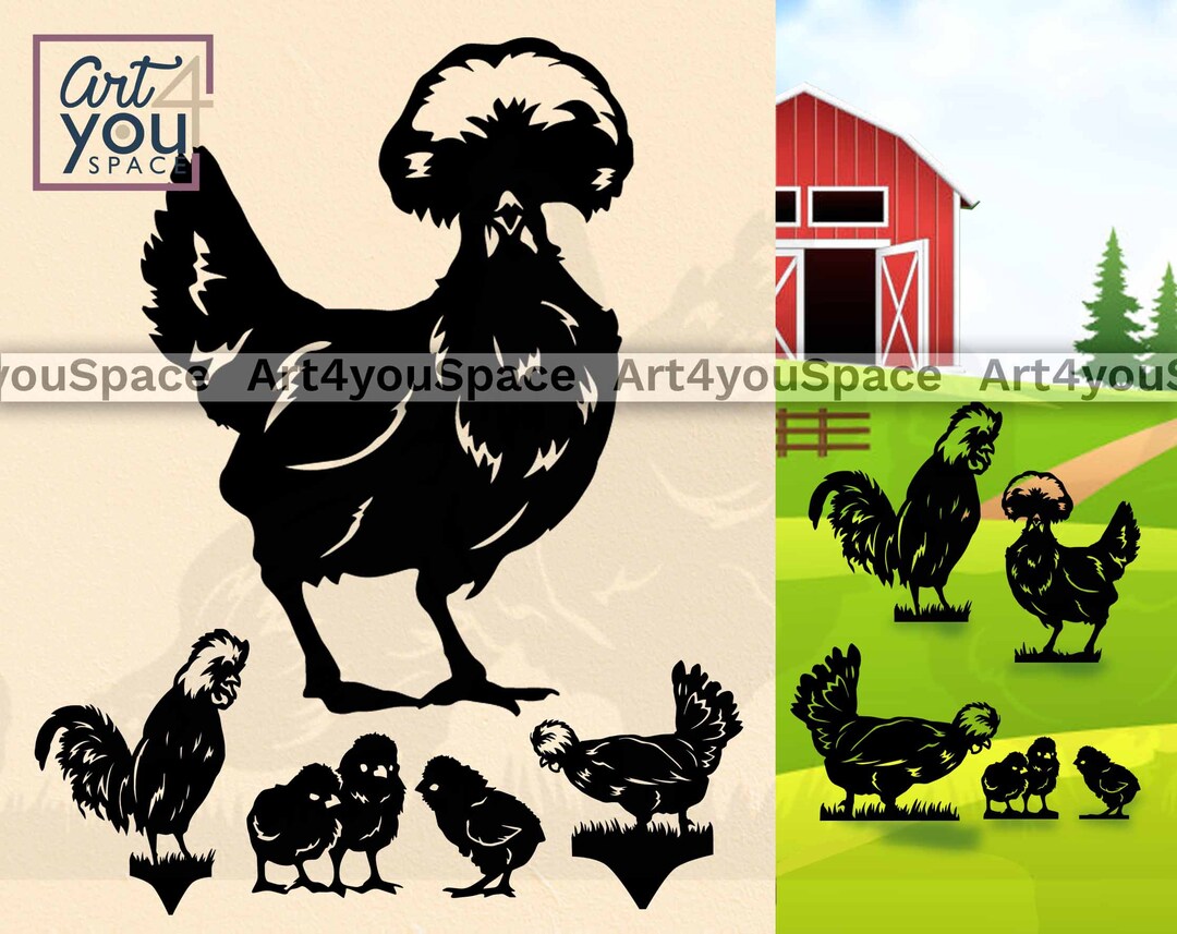 Chicken Laser Cut File, Chicken Svg, Farm Cricut Projects, Rooster ...