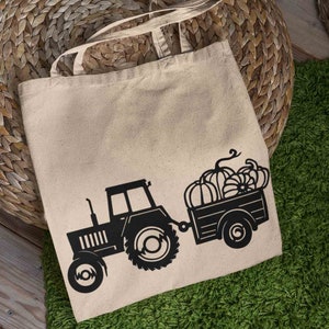 Fall Truck Svg, Autumn Vector, Tractor With Pumpkins, Sunflower Clipart ...